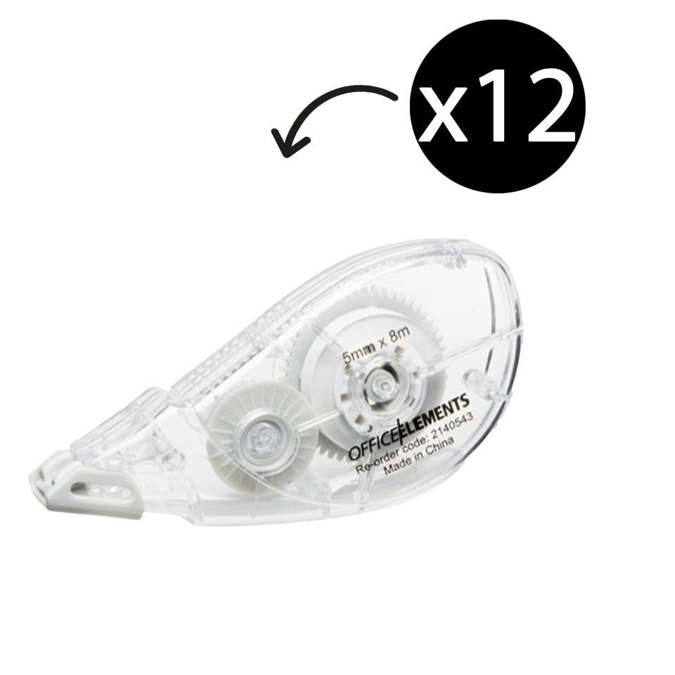 Office Elements Correction Tapes 5mmX8m Box 12 Office Elements ...