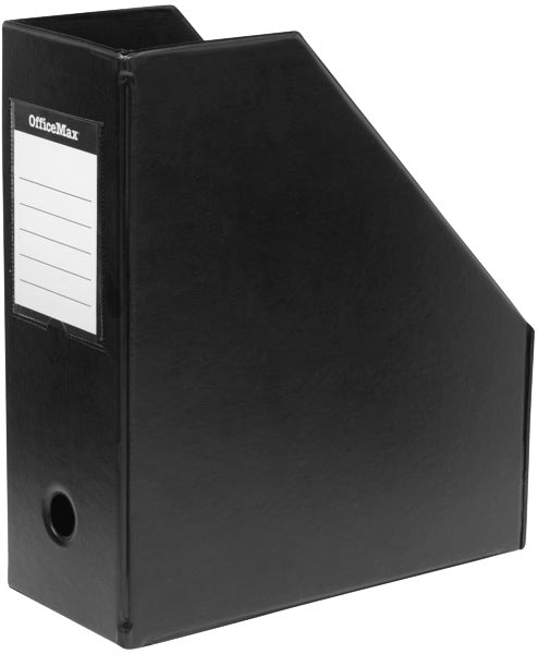 Officemax Magazine File Holder Pvc Black OfficeMax — Hillcock Industrial