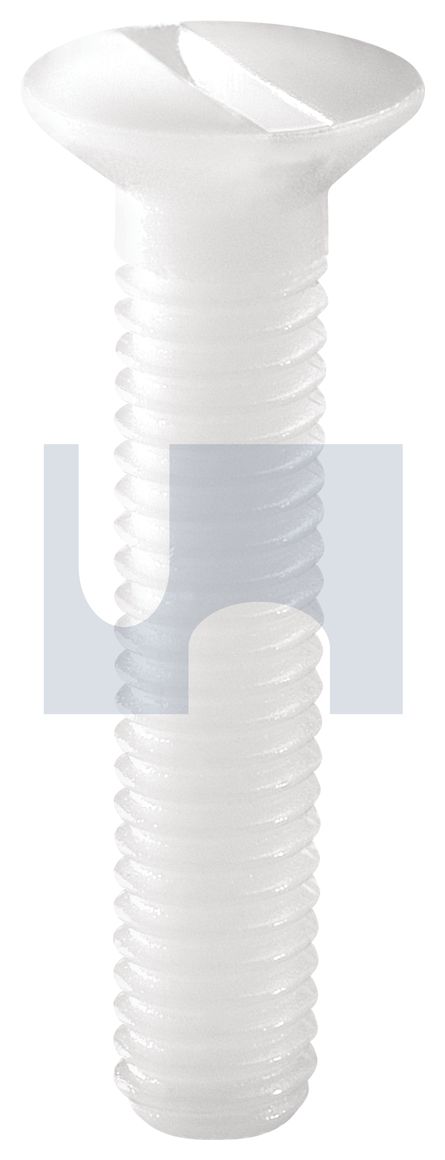 METRIC THREAD CSK SLOT NYLON NATURAL DIN 963 / NYLON M8 65 - Pack of ...