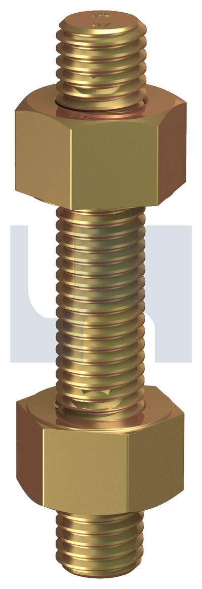 UNC STUD BOLT & NUT KIT ZINC YELLOW PASSIVATE ASTM A193 / A194 GR B7 ...