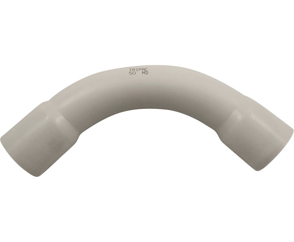 FITTING STD BEND PVC 50MM GREY CABAC — Hillcock Industrial