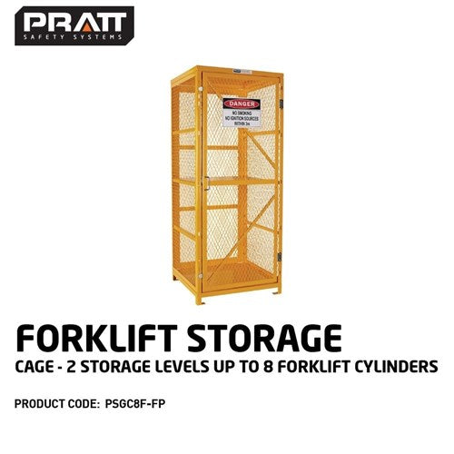 Forklift Storage Cage. 2 Storage Levels Up To 8 Forklift Cylinders ...