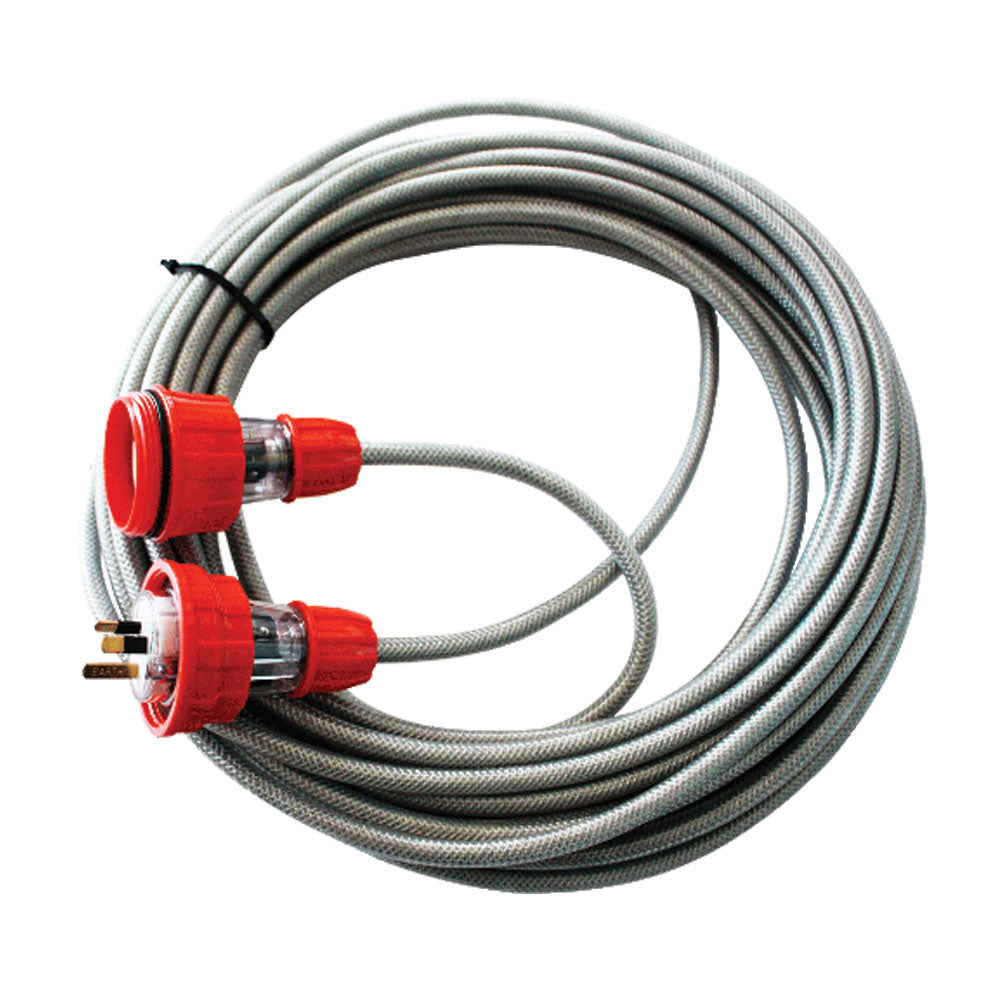 Braided Extension Lead 5mtr 10A IP66 1.5mm cable Powersafe — Hillcock ...