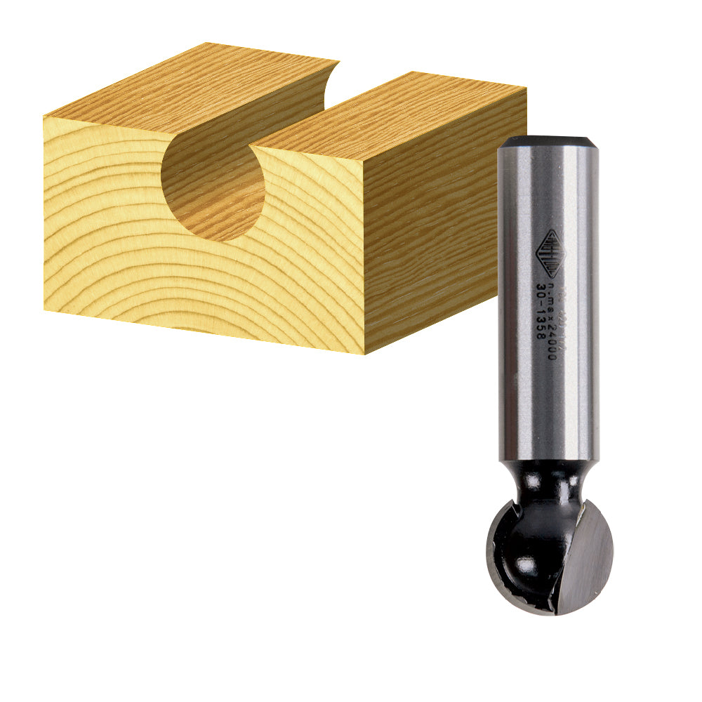 BALL END BIT 5/8 TCT, 2 FLT 1/2 SHK CARBITOOL — Hillcock Industrial