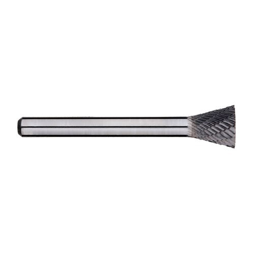 3/16in Inverted Taper Carbide Burr, 1/8in shank dia. Alpha — Hillcock ...